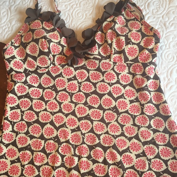 Boden | Swim | Boden Tankini Swimsuit Top Pink Daisy Floral Sz 8 | Poshmark
